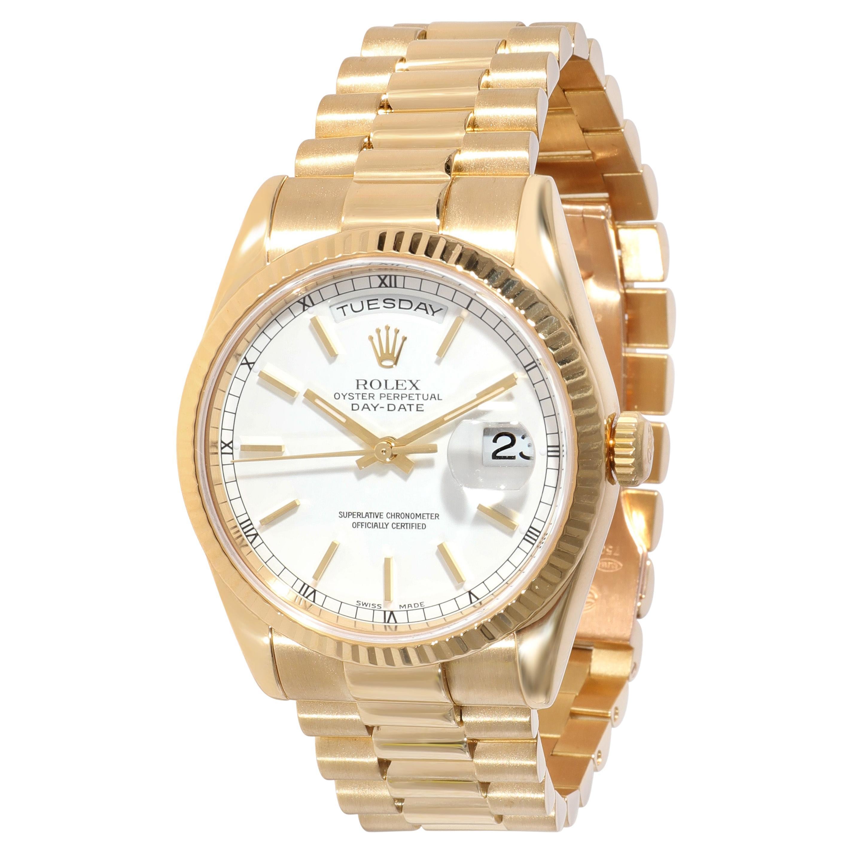 Rolex Day-Date 118238 Men's Watch in 18 Karat Yellow Gold For Sale at ...