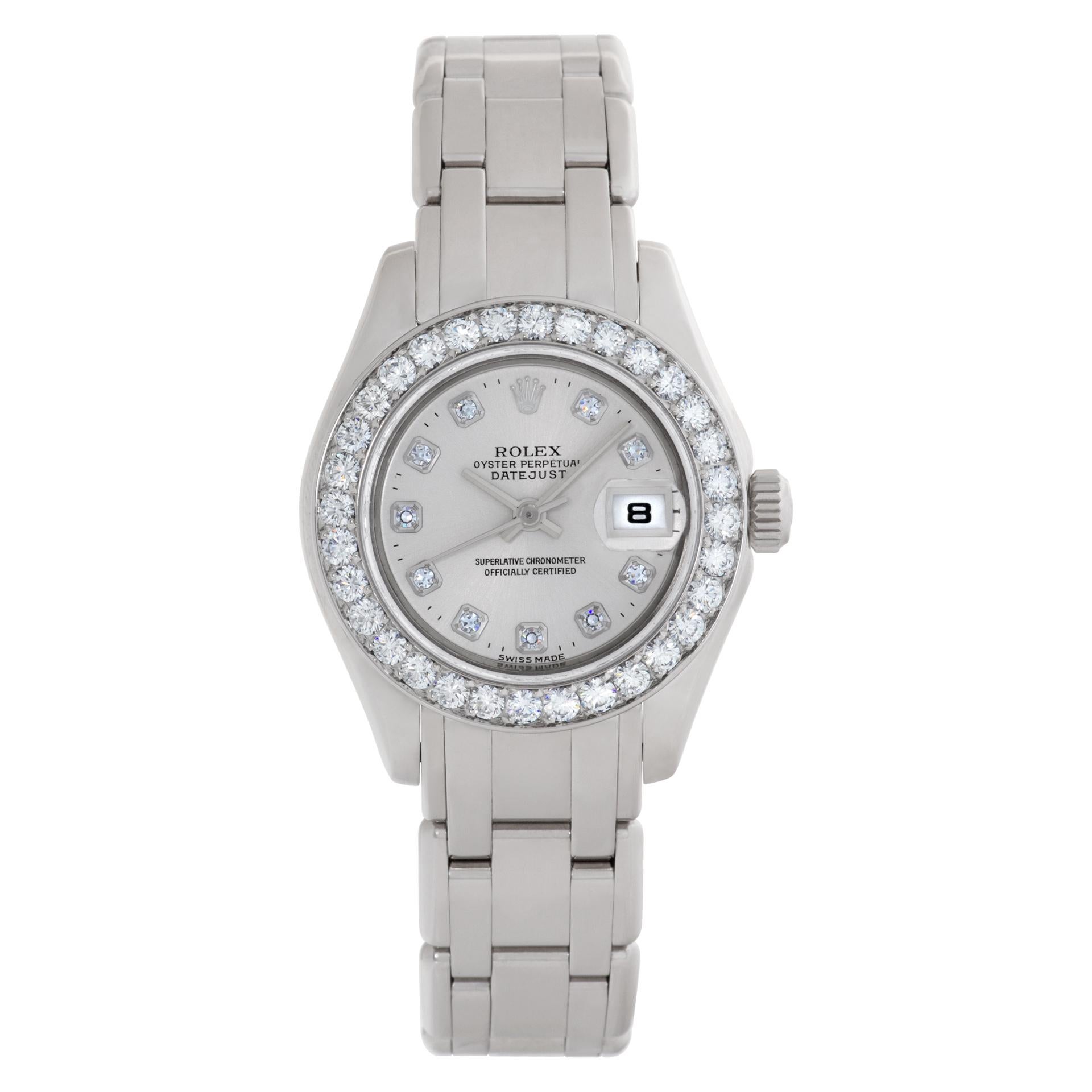 Rolex Rare Yellow Gold Wristwatch with Fancy Factory Diamond Dial Ref ...