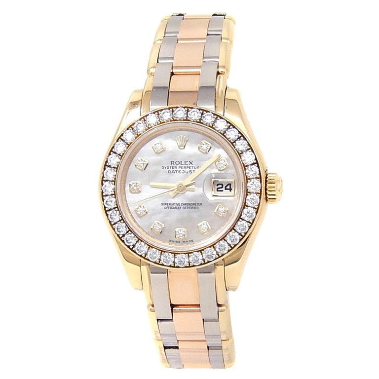 Rolex Pearlmaster 80298, Mother of Pearl Dial, Certified at 1stDibs