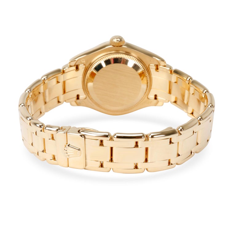 Rolex Pearlmaster 80298 Women's Diamond Watch in 18 Karat Yellow Gold ...