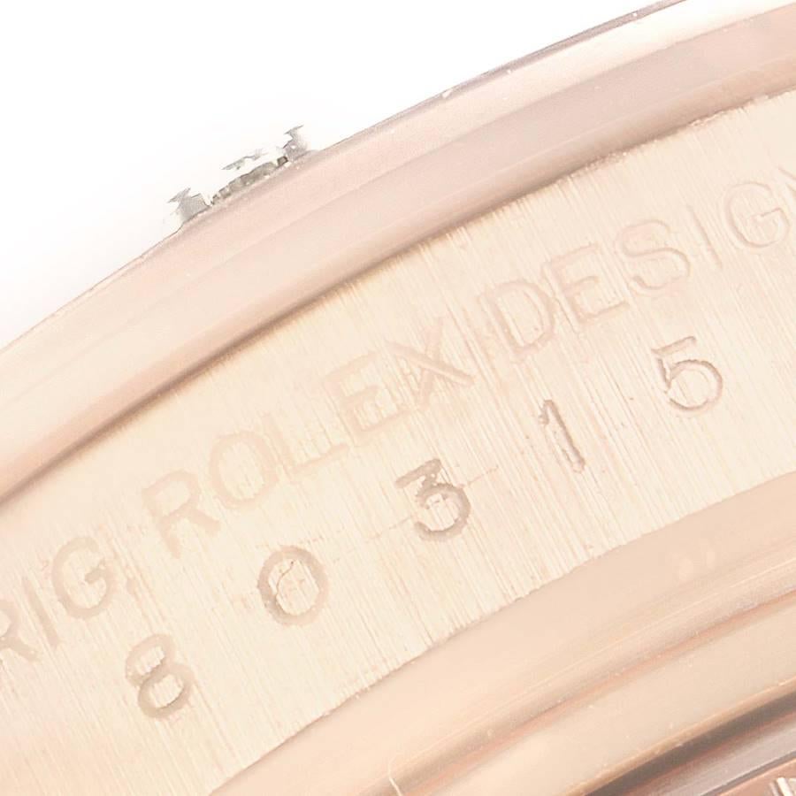 Rolex Pearlmaster Rose Gold Chocolate Dial Diamond Ladies Watch 80315 ...