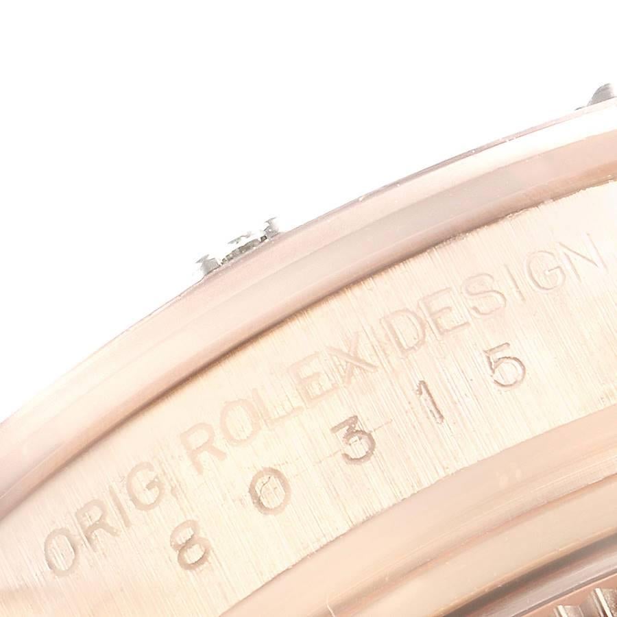 Rolex Pearlmaster Rose Gold Rose Roman Dial Diamond Ladies Watch 80315 ...