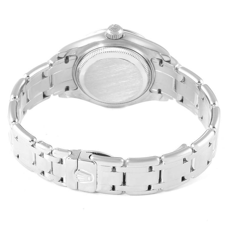 Rolex Pearlmaster White Gold MOP Diamond Ladies Watch 80299 For Sale at ...