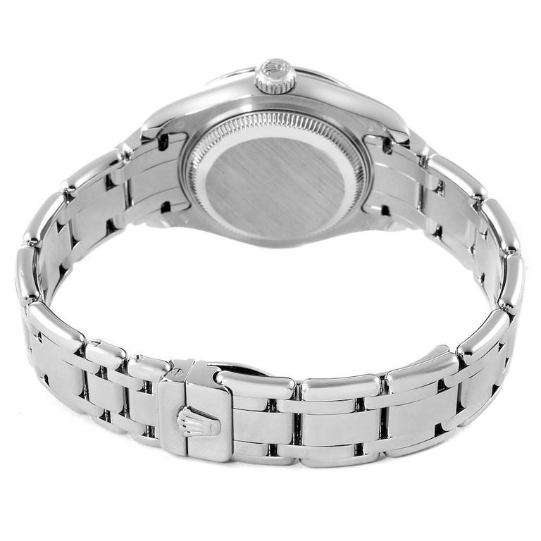 Rolex Pearlmaster White Gold MOP Diamond Ladies Watch 80299 Papers at ...