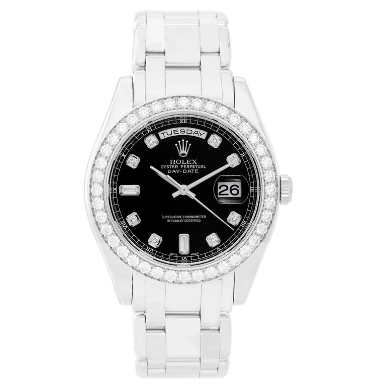 Rolex Platinum Diamond Masterpiece Day-Date Automatic Wristwatch Ref ...