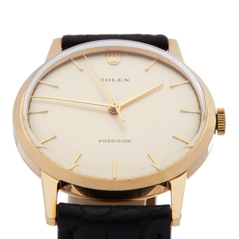 Rolex Precision 34 9 Karat Yellow Gold 12834 For Sale at 1stDibs