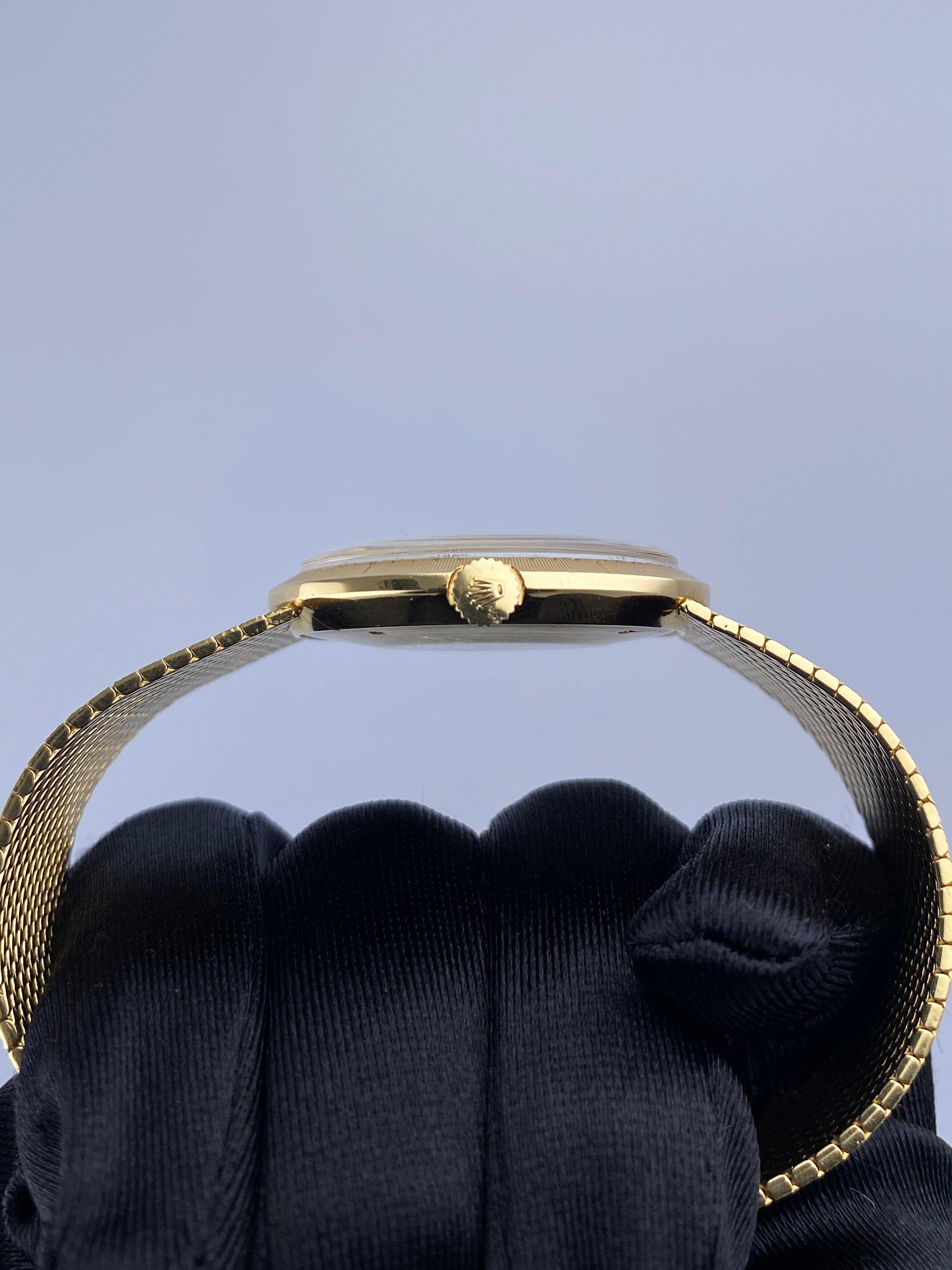 Rolex Precision 9919 Champagne Dial 18k Yellow Gold Vintage Watch For ...