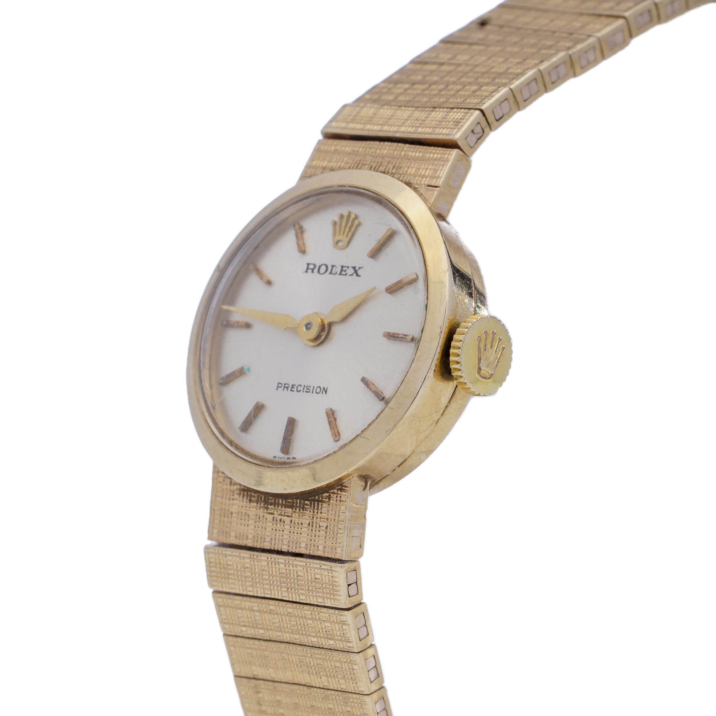 Rolex Precision 9 Karat Yellow Gold Ladies' Cocktail Watch For Sale at ...