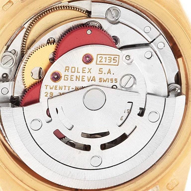 Rolex President Crown Collection Yellow Gold Diamond Ladies Watch 69158 ...