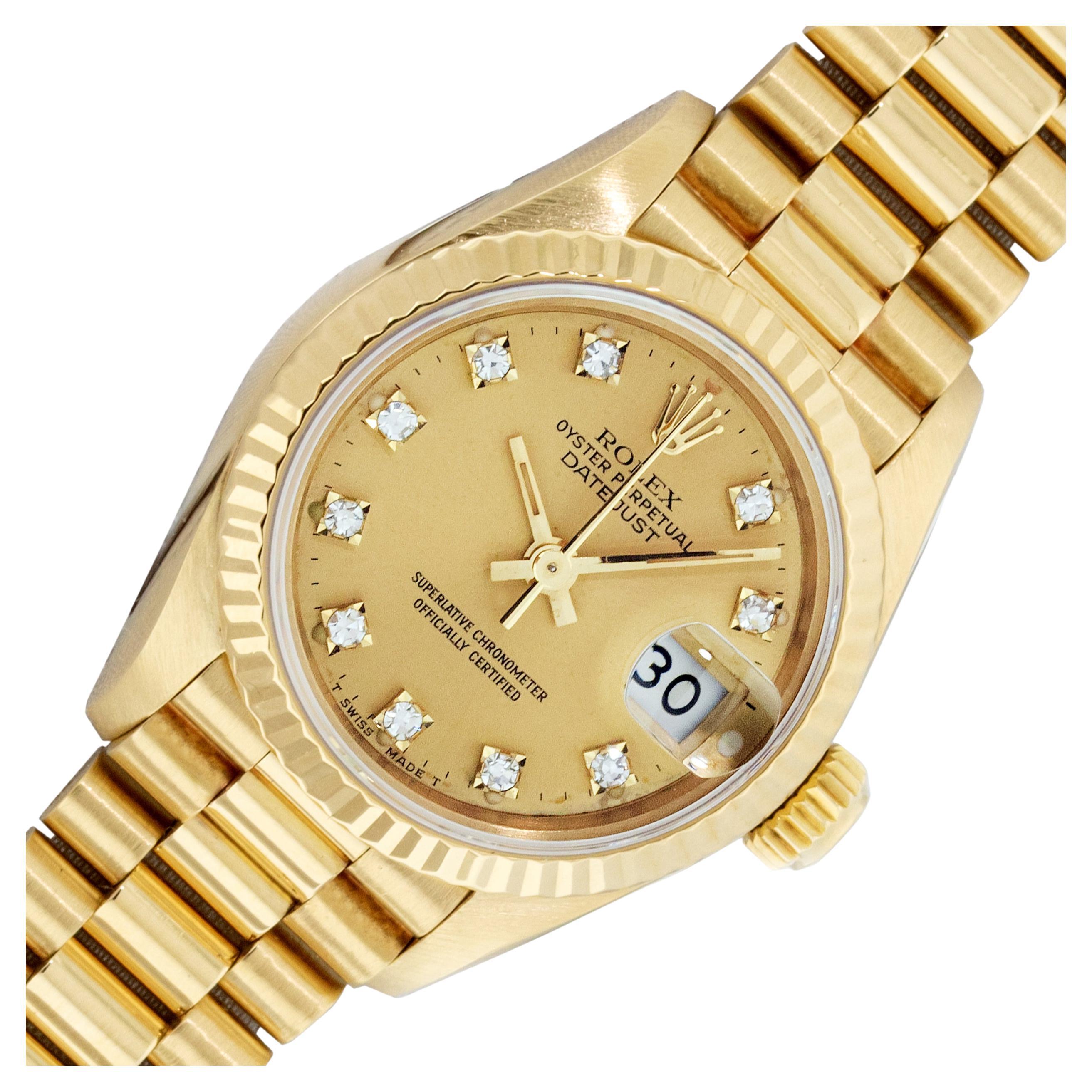 Rolex Lady President Diamond Watch 79178 at 1stDibs | 79178 rolex ...