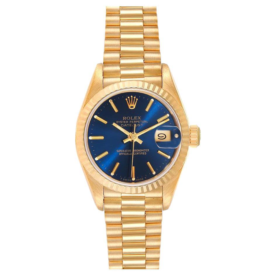 Rolex Yellow Gold Diamond Presidential DateJust 26mm Wristwatch at ...