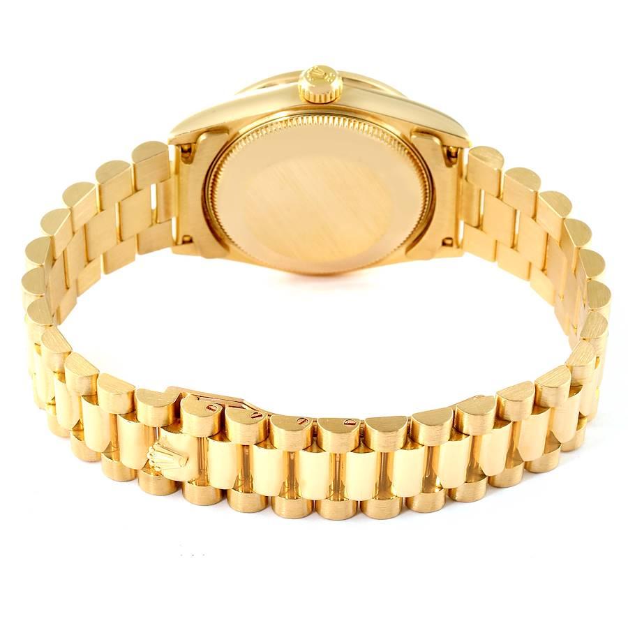 Rolex President Datejust 31 Midsize Yellow Gold Diamond Ladies Watch ...