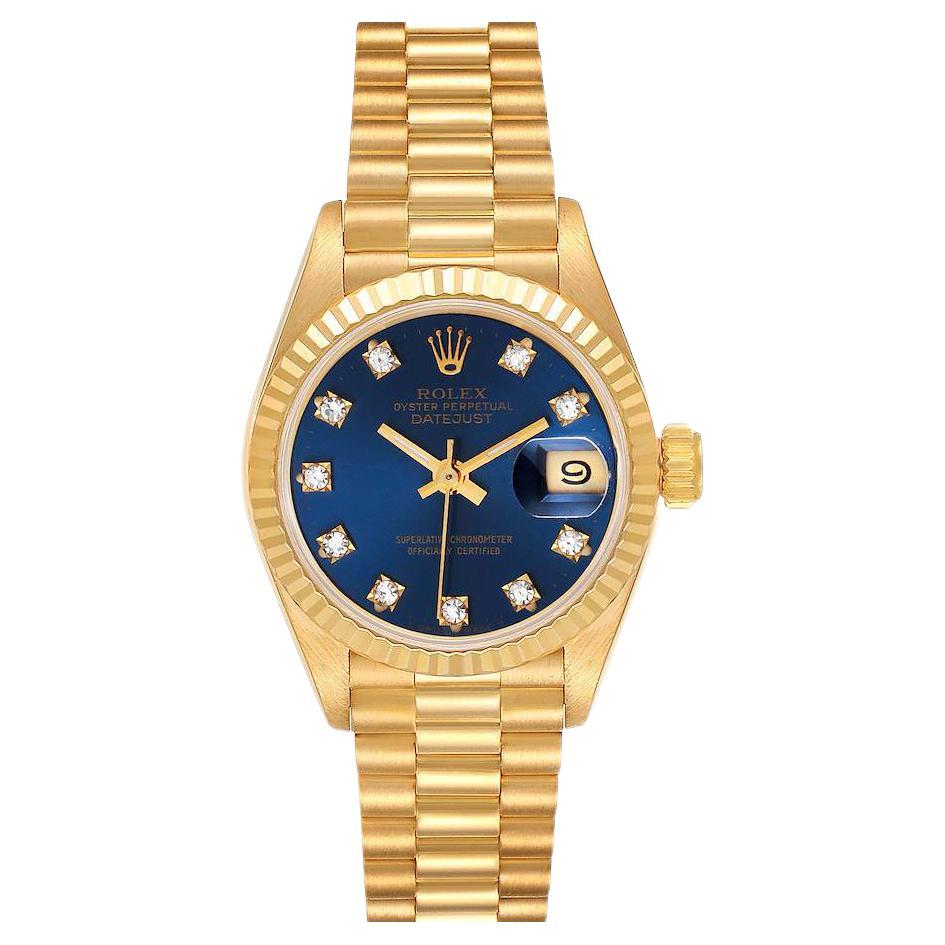 Rolex President Day-Date 18 Karat Yellow Gold Diamond Men’s Watch 18038 ...
