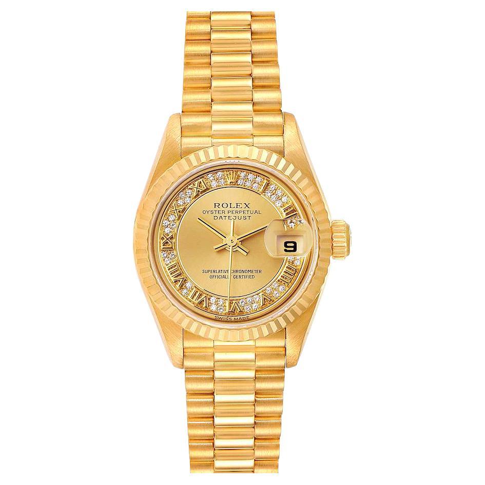 Rolex Yellow Gold Diamond Dial Tridor Special Edition Myriad Wristwatch ...