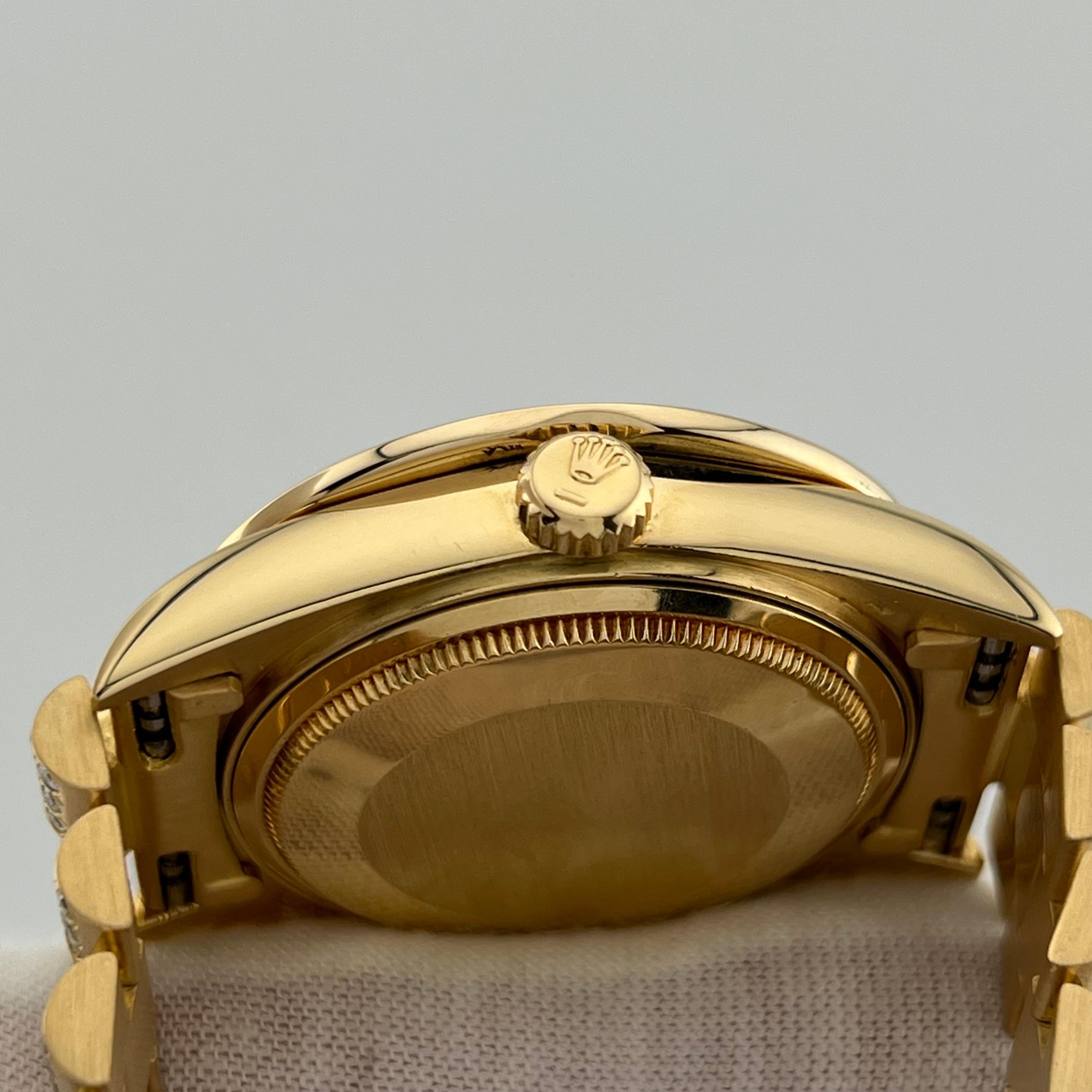 Rolex President Day Date 18038 Green Diamond Dial Diamond Band 18K ...