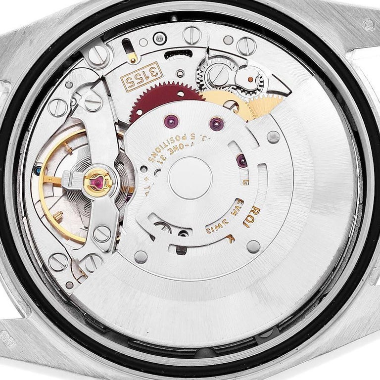 Rolex President Day-Date 18k White Gold Diamond Mens Watch 118339 Box ...