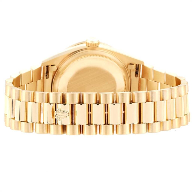 Rolex President Day-Date 18 Karat Yellow Gold Diamond Men’s Watch 18138 ...