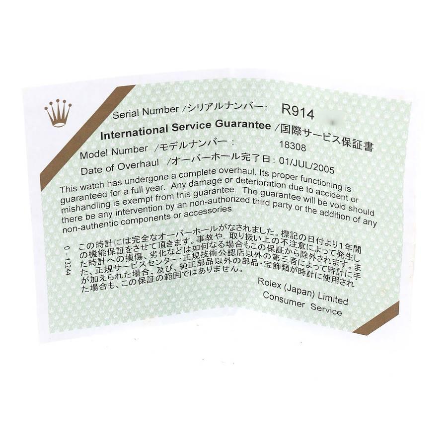 Rolex President Day-Date 18K Yellow Gold Diamond Mens Watch 18308 ...