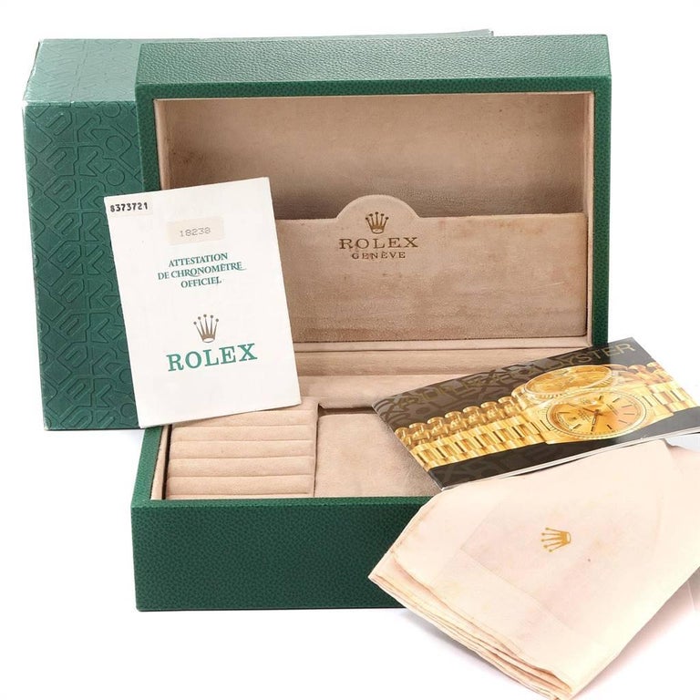 Rolex President Day Date 36 18 Karat Yellow Gold Men’s Watch 18238 Box ...