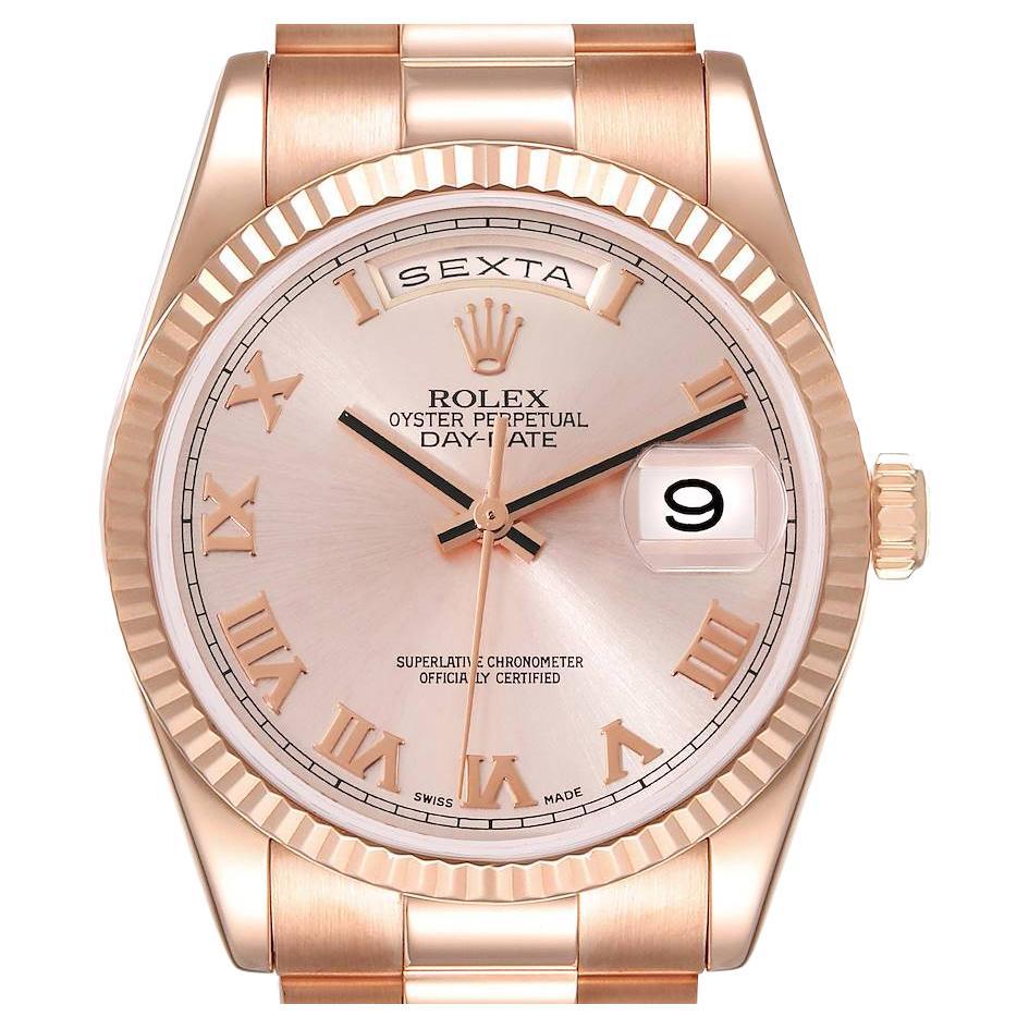 Rolex Day-Date President 18 Karat Rose Gold Watch 18235 For Sale at ...