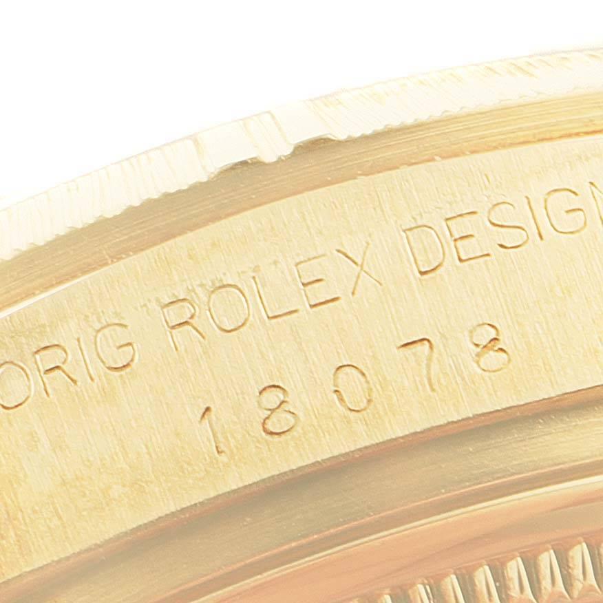 Rolex President Day-Date 36 Yellow Gold Bark Finish Mens Watch 18078 ...
