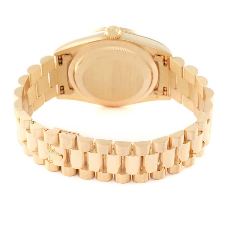 Rolex President Day-Date 36 Yellow Gold Diamond Mens Watch 18388 For ...