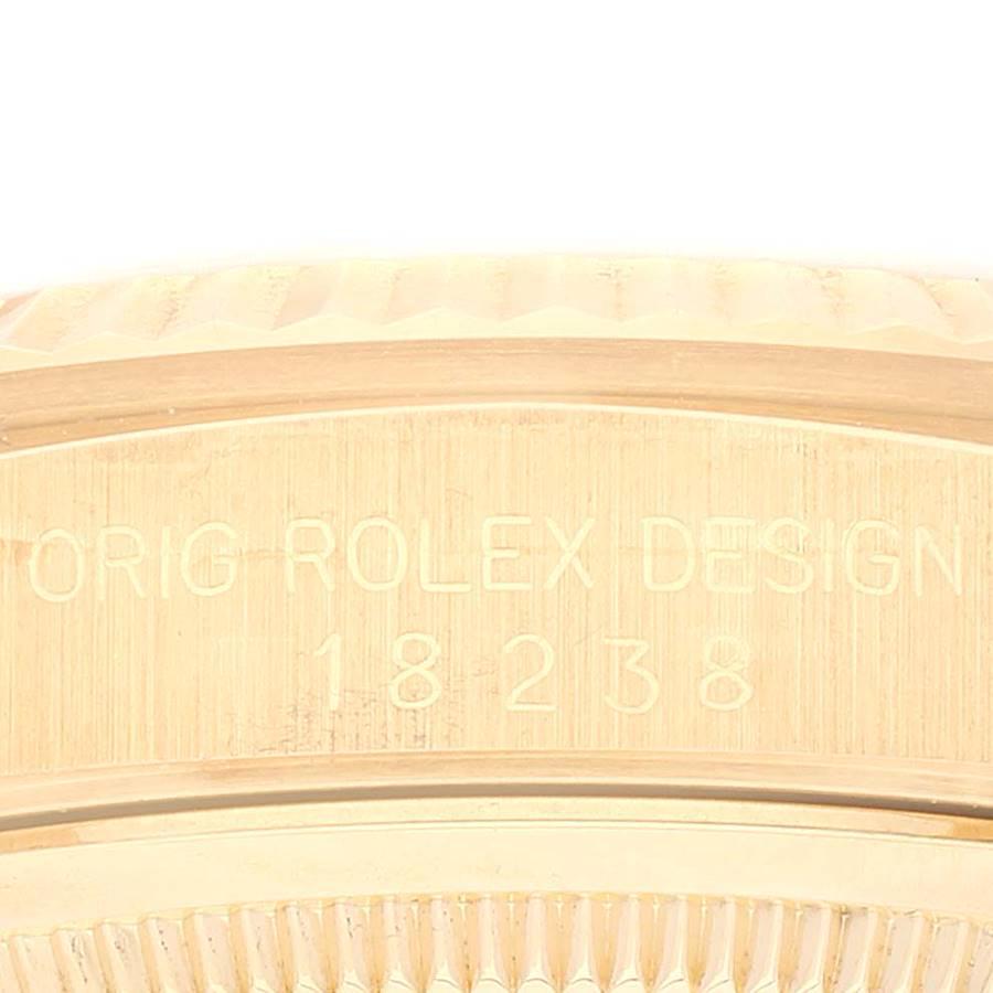 Rolex President Day-Date Yellow Gold Diamond Mens Watch 18238 For Sale ...