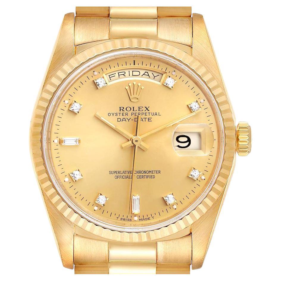 Rolex Yellow Gold and Diamond Day-Date Masterpiece Watch Ref 18948 ...
