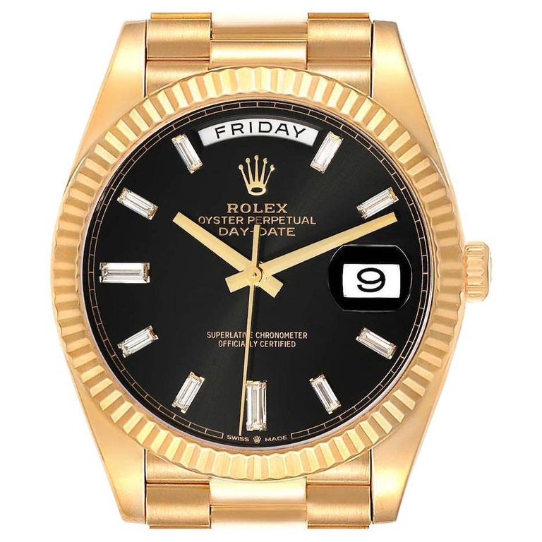 Rolex President Day-Date 40 Yellow Gold Diamond Dial Mens Watch 228238 ...