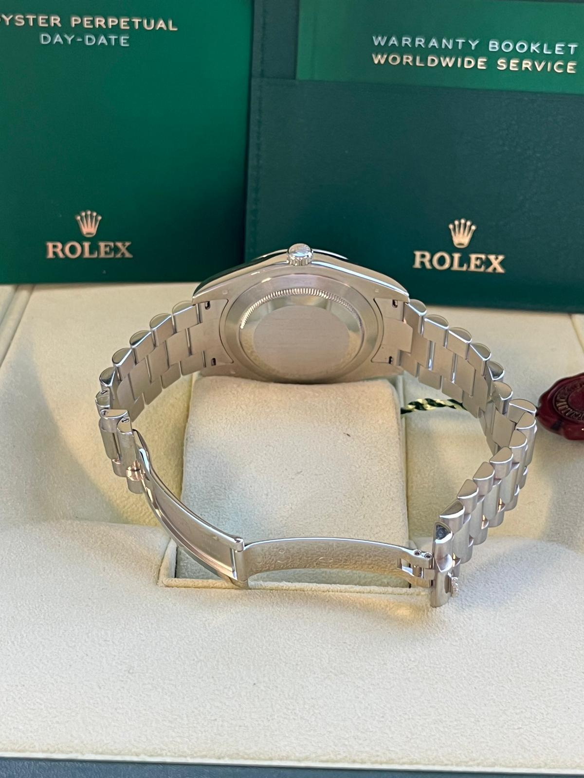 Rolex President Day-Date II 41 mm Ice Blue Roman Dial Platinum Watch ...