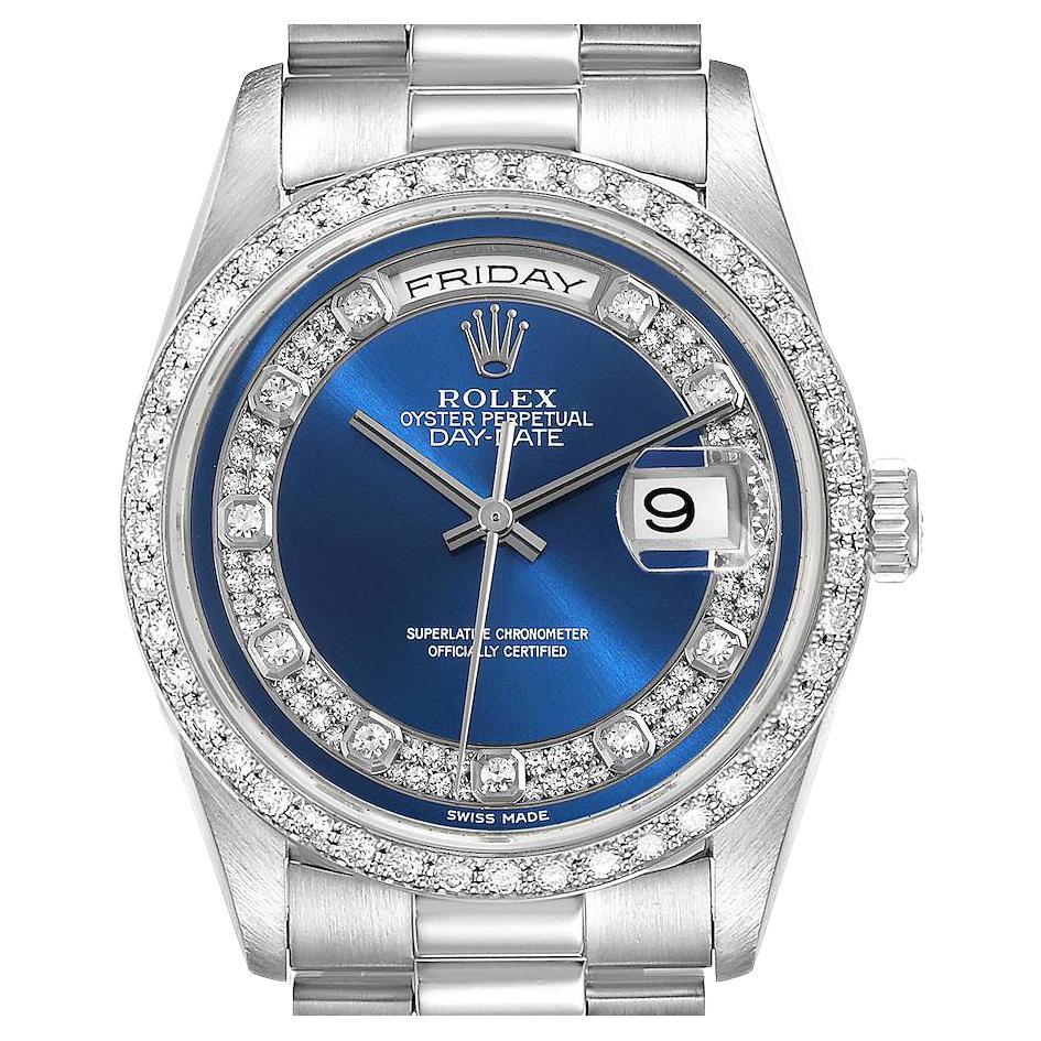 Rolex Platinum Day-Date Masterpiece Baguette Diamond Watch Ref. 18956 ...