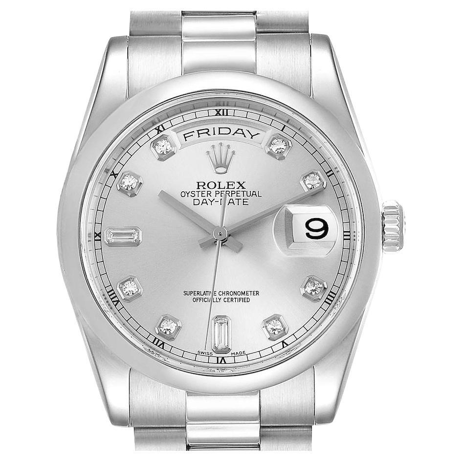 Rolex Platinum Day-Date Masterpiece Baguette Diamond Watch Ref. 18956 ...