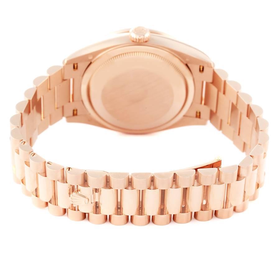 Rolex President Day Date Rose Gold Eisenkiesel Stone Diamond Mens Watch ...