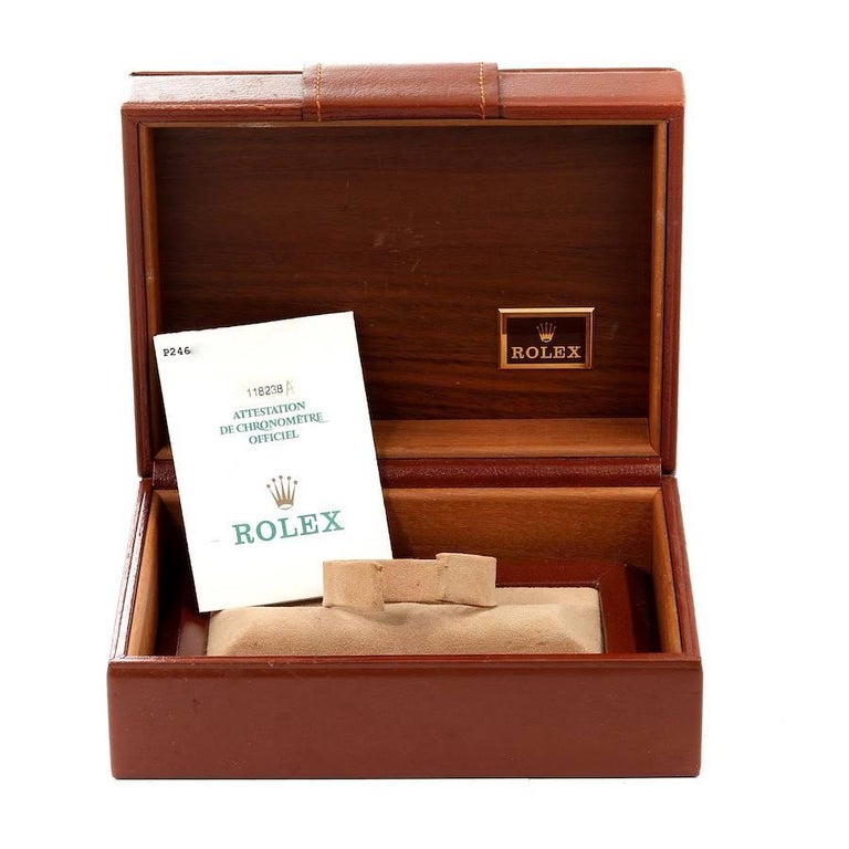 Rolex President Day-Date Yellow Gold Diamond Dial Mens Watch 118238 Box ...