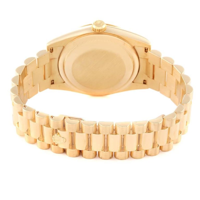 Rolex President Day-Date Yellow Gold Diamond Dial Mens Watch 118238 For ...