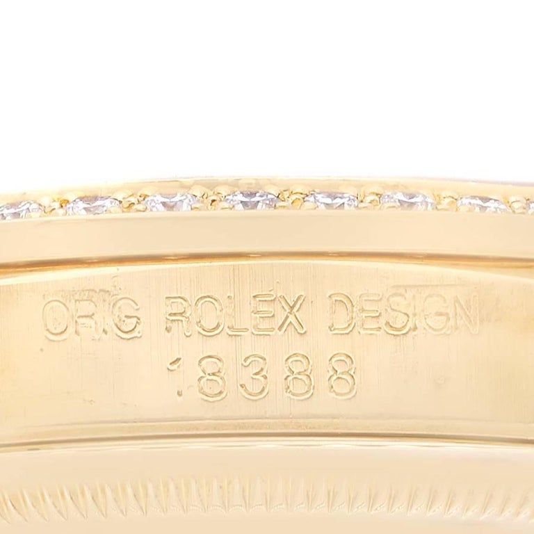 Rolex President Day-Date Yellow Gold Myriad Dial Diamond Lugs Mens ...