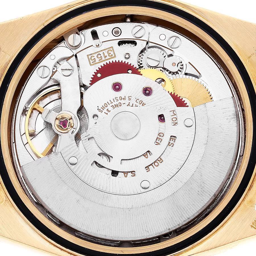 Rolex President Day-Date Yellow Gold String Diamond Ruby Dial Watch ...