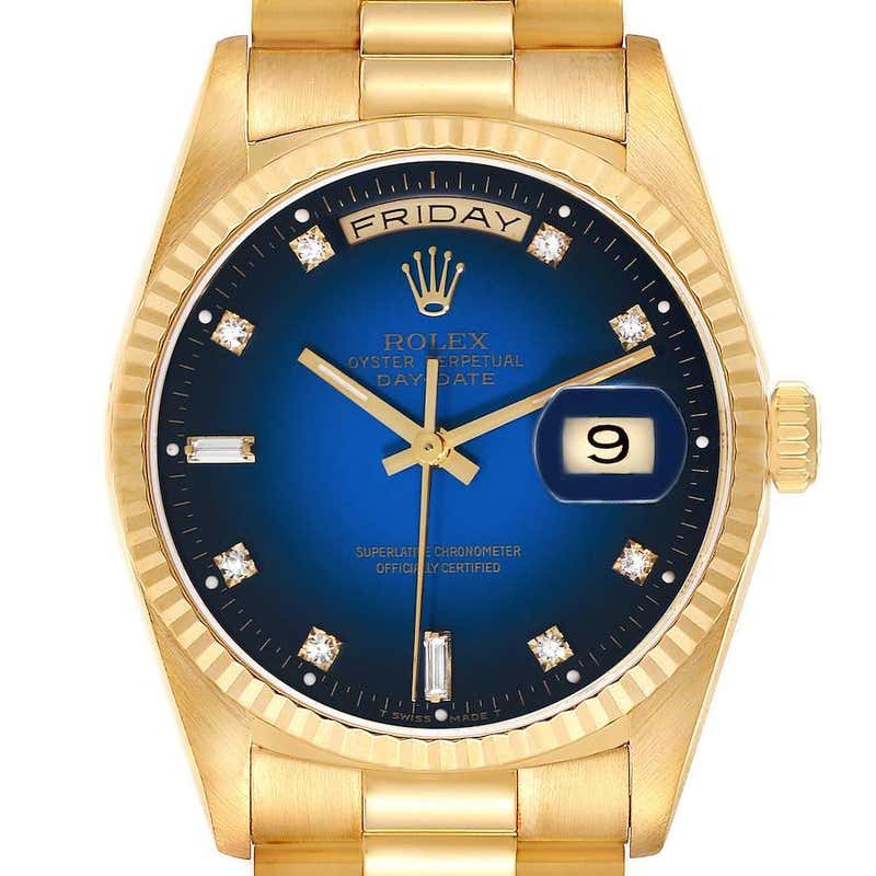 Rolex President Day Date Double Quick 18248 18 Karat Gold Box And Service Papers At 1stdibs