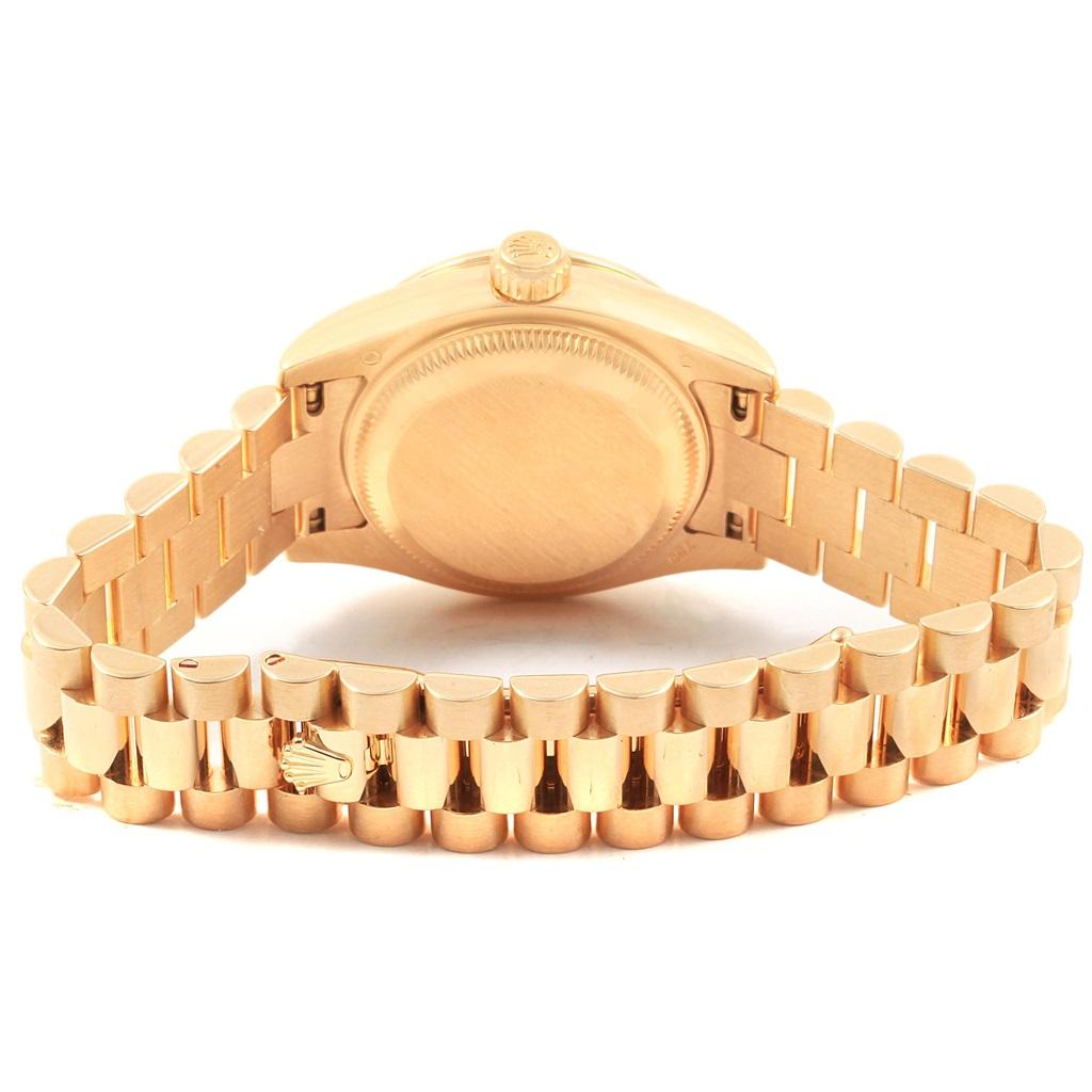 Rolex President Ladies 18 Karat Gold Mother of Pearl Diamond Watch ...