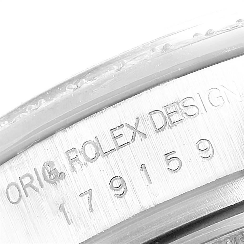 Rolex President Ladies 18 Karat White Gold Diamond Lugs Watch 179159 ...