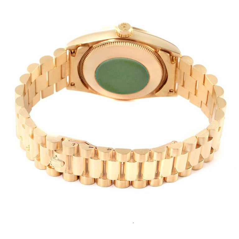 Rolex President Midsize Yellow Gold Diamond Ladies Watch 68238 Box ...