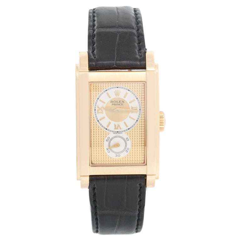 Rolex Prince Cellini Men's 18k Yellow Gold Watch 5440/8 For Sale at 1stDibs