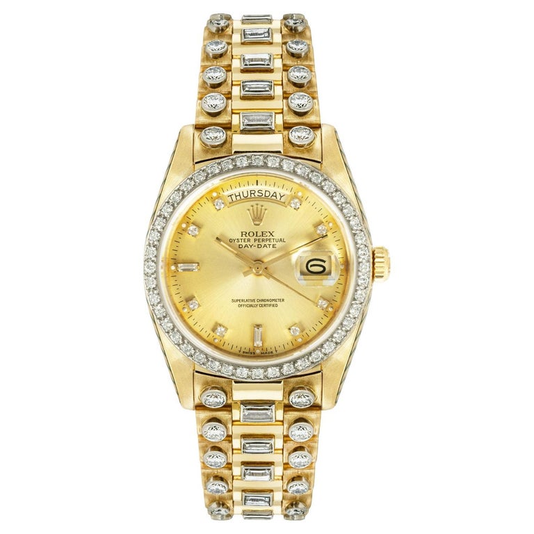 Rolex Rare Day-Date Octopus Diamond Set 18048