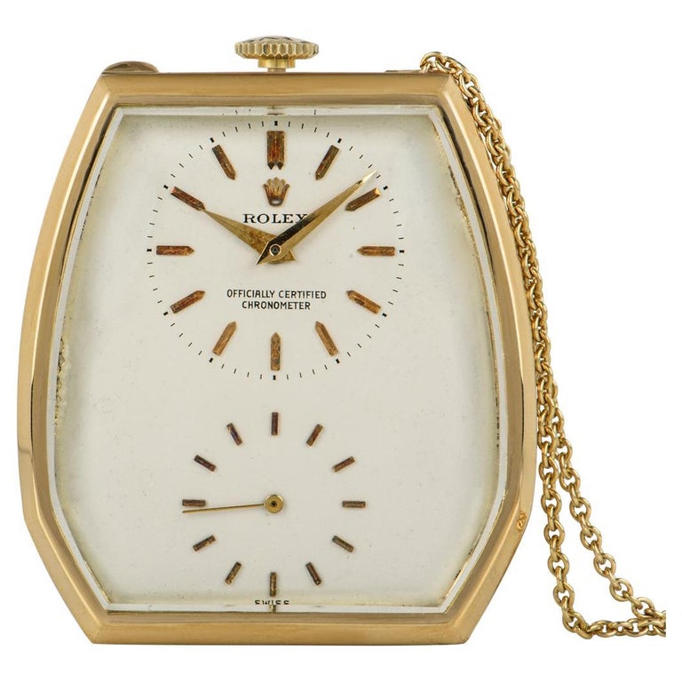 Rolex Rare Prince Yellow Gold Dress Pocket Watch 8753 C1920 For Sale at ...