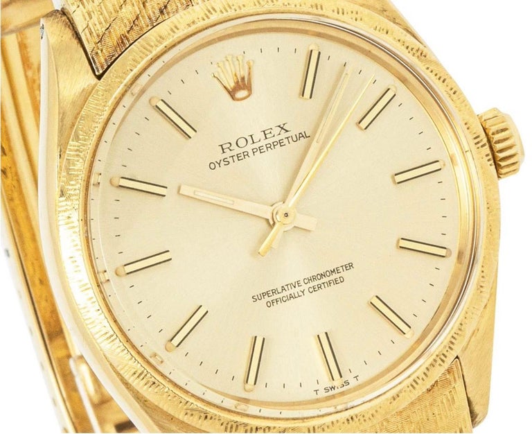 Rolex Rare Vintage Oyster Perpetual Yellow Gold 1035 For Sale at 1stDibs