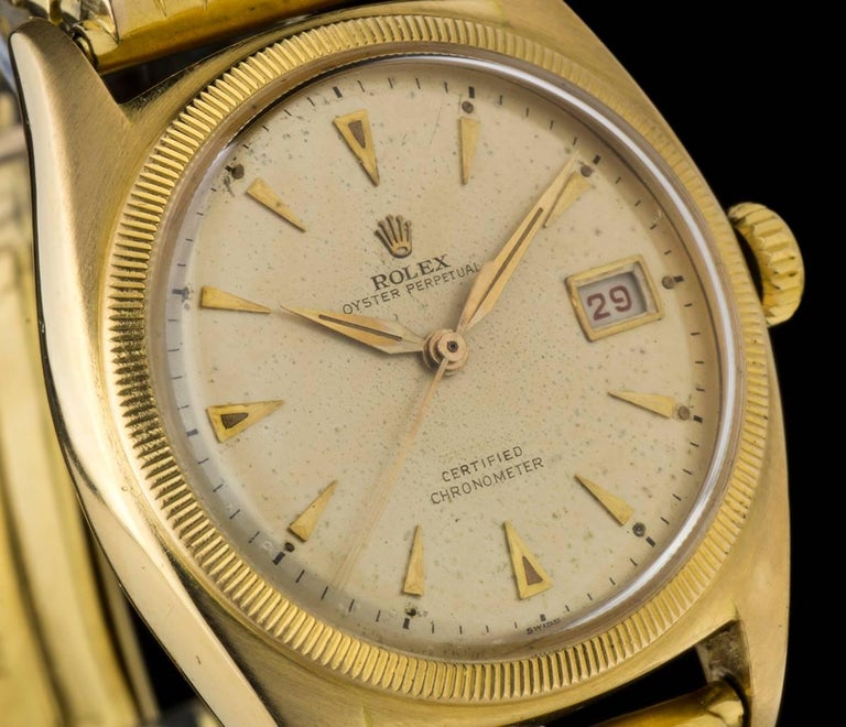 Rolex Rare Vintage Semi Bubble Back Oyster Perpetual Coin Edge Bezel ...