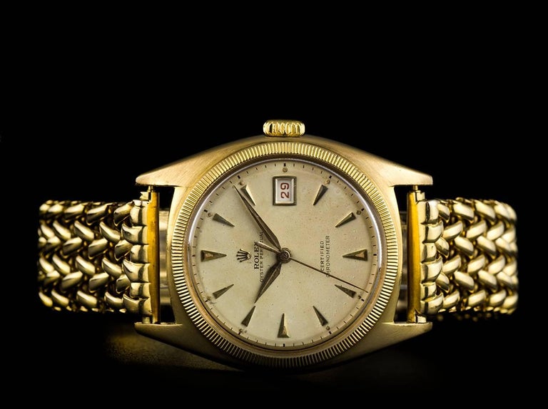 Rolex Rare Vintage Semi Bubble Back Oyster Perpetual Coin Edge Bezel ...