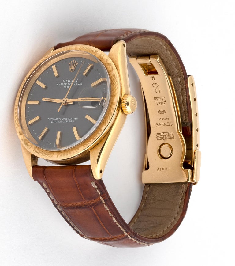 Rolex Ref. 1501 Date Yellow Gold Oyster Perpetual Wristwatch at 1stDibs