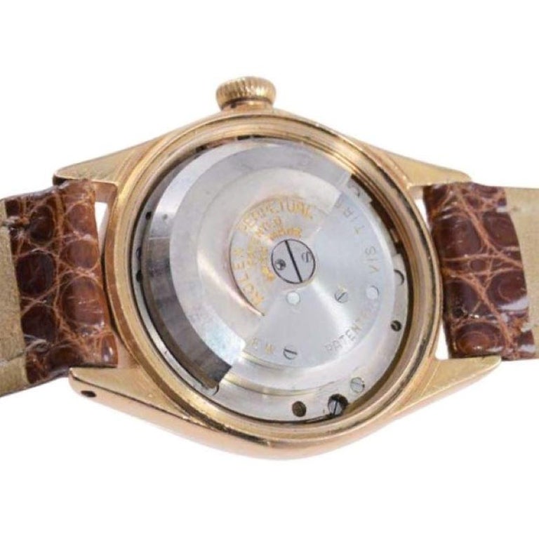 Rolex Rose Gold Bubble Back Watch with Original Patinated Dial, 1930''s ...