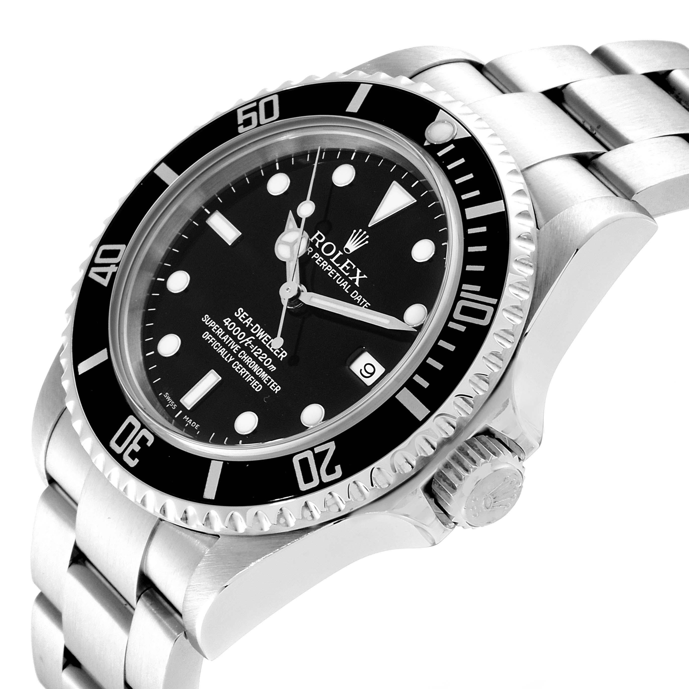 Rolex Sea-Dweller Black Dial Automatic Steel Men’s Watch 16600 Box Card ...
